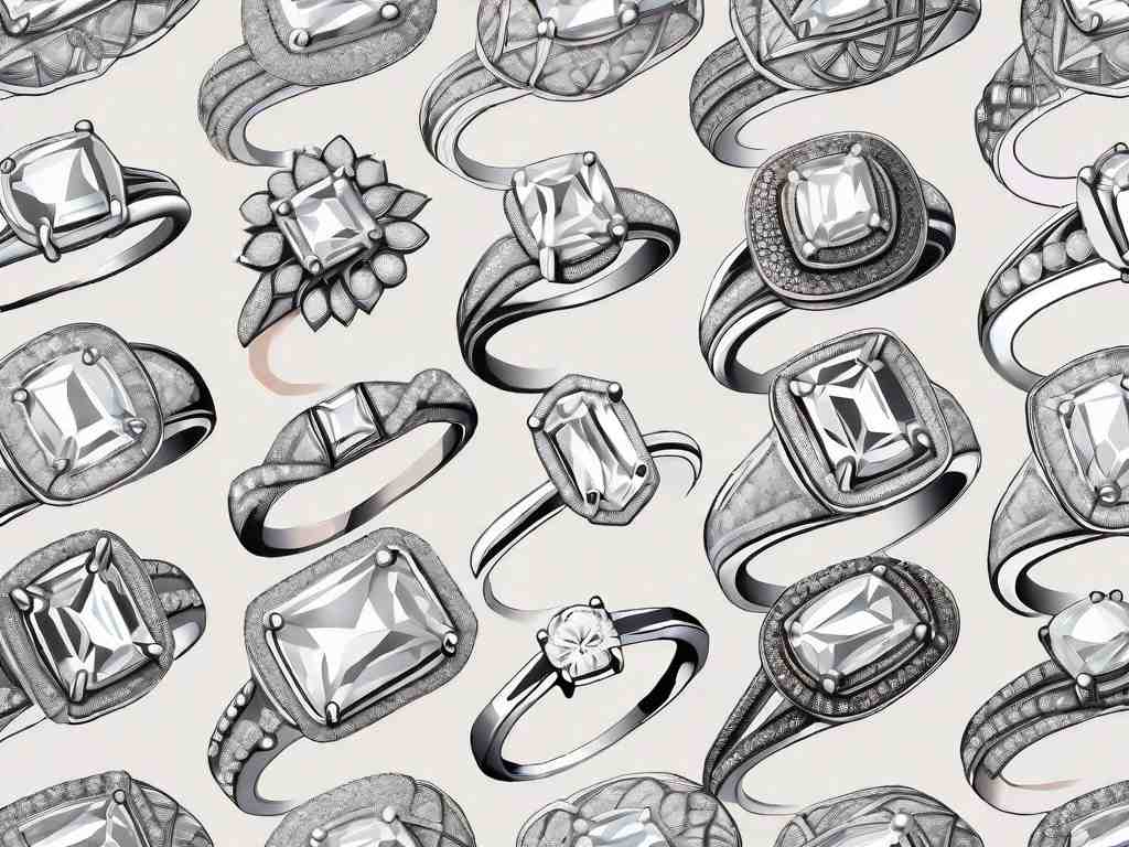 Long Cushion Cut Engagement Rings