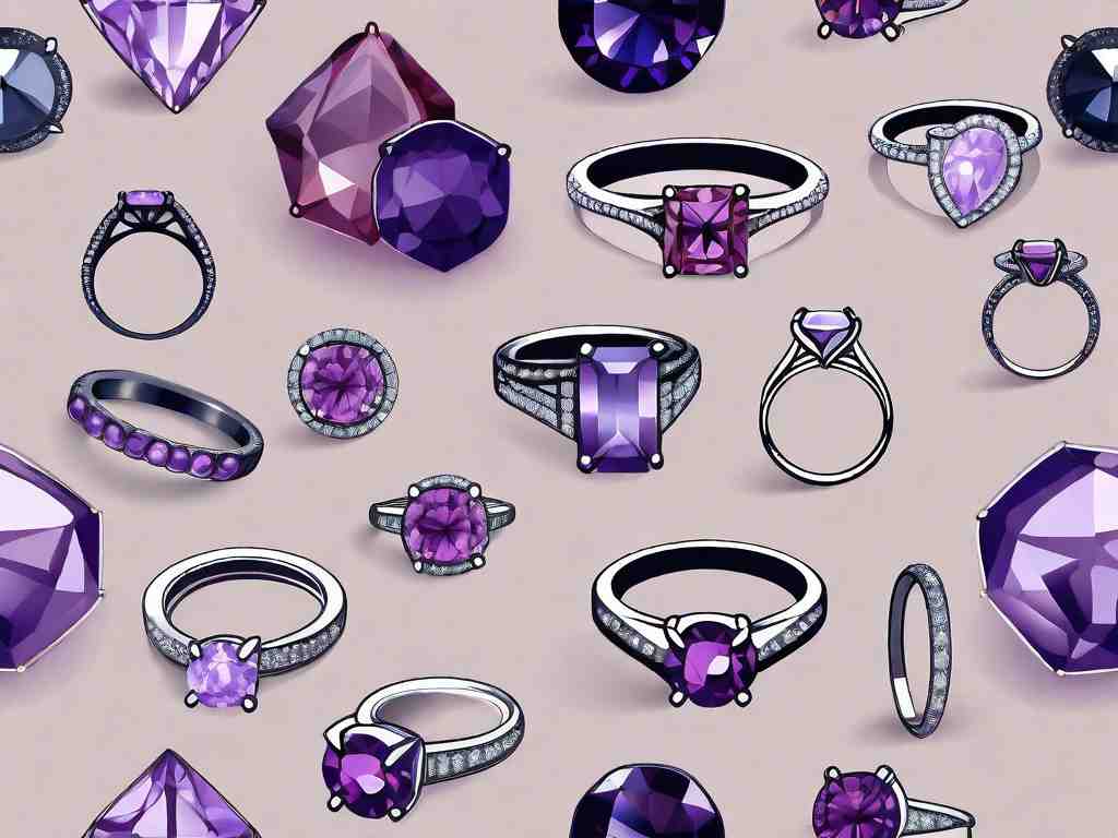 Purple Sparkle: Unique Engagement Rings