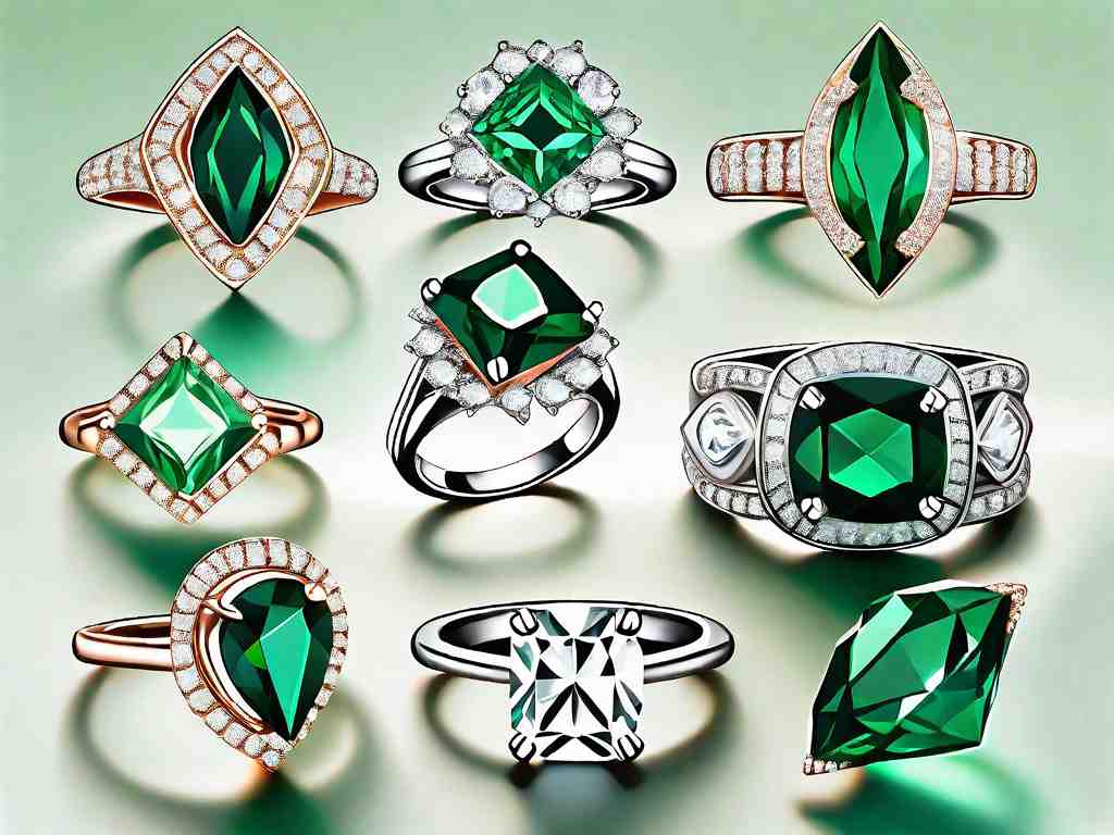 Sparkling Emeralds: 8 Dazzling Diamond Rings