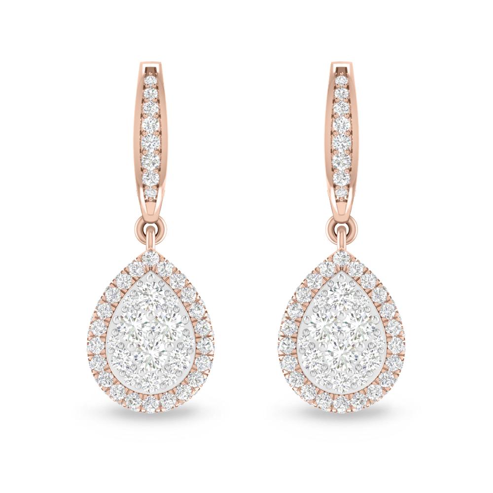1 ct Channel-Set & Composite Lab Grown Diamond Design Double Halo ...